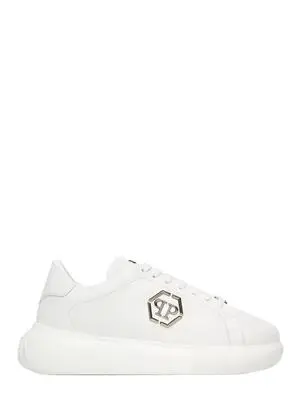 PHILIPP PLEIN Logo-Plaque Flat Sneakers