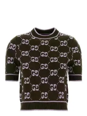 Gucci Embroidered Wool Sweater - Green