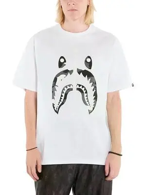 A BATHING APE City Camo Shark Short-sleeve T-shirt - White