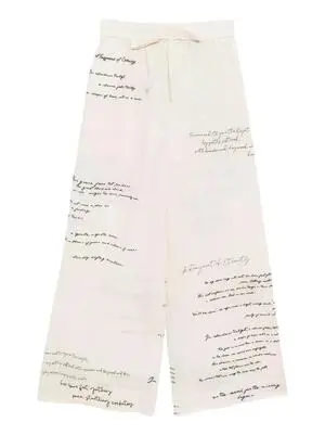 Zimmermann Embroidered Pants - Neutrals