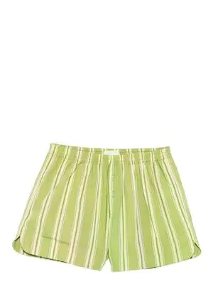 Faithfull The Brand Striped Button Shorts - Green