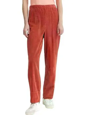 American Vintage Corduroy Trousers With Elasticated Waistband - Orange
