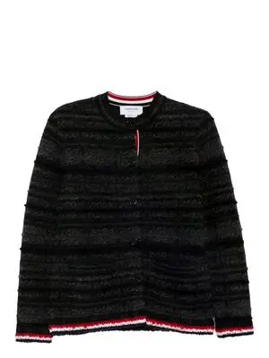 Thom Browne Jacquard Cardigan - Black