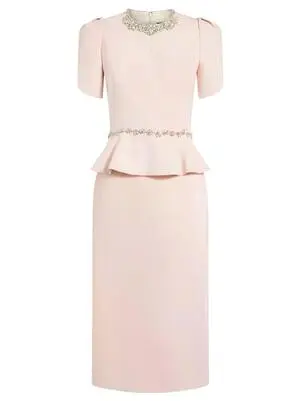 Jenny Packham Jules Embellished Midi Dress - Pink