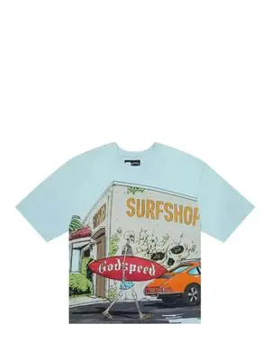 GODSPEED Surf Shop Graphic T-shirt - Blue