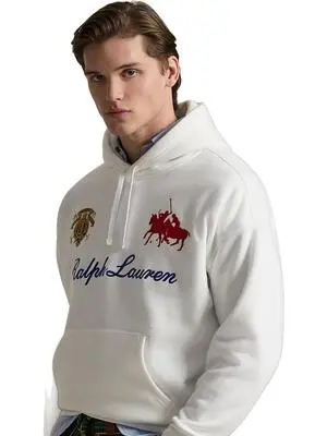 Ralph Lauren Relaxed Fit Heavyweight Fleece Hoodie - White