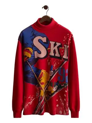 Ralph Lauren 1992 Ski 92 Mockneck - Red