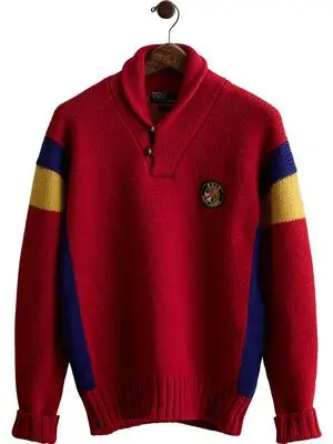 Ralph Lauren 1988 Crest Wool Sweater Red