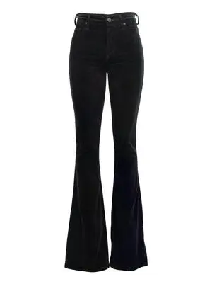 Citizens Of Humanity Flared Velvet Trousers - Black