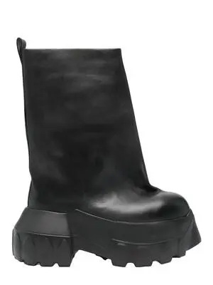 Rick Owens Flared Mega Tractor Boots - Black