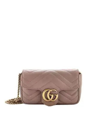 Gucci Gg Marmont Mini Crossbody Bag - Neutrals