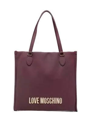 Moschino Logo Lettering Tote Bag - Purple
