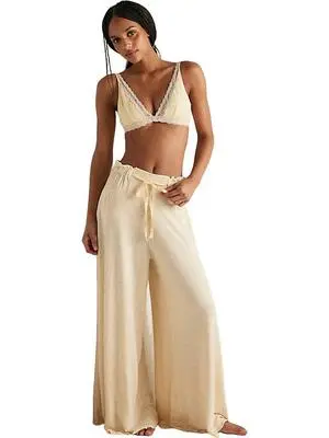 Free People Dream State Lounge Pants - Heather Yellow
