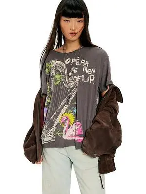 MAGNOLIA PEARL Opera De Mon Coeur Tee - Dark Grey