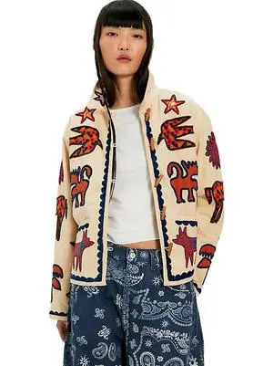 MOTHER Loophole Embroidered Jacket - Stars In My Eyes