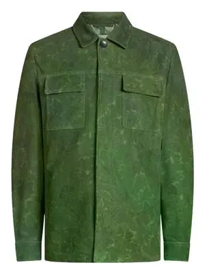 Etro Floral Paisley Suede Jacket - Green