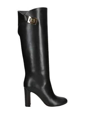 FERRAGAMO Leather Knee-high Boots - Black
