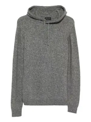 ROBERTO COLLINA Hooded Knitwear Sweater - Grey