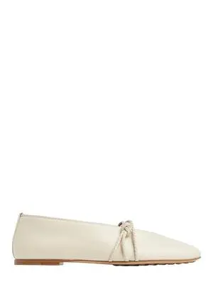Bottega Veneta Lambskin Ballet Flats - White