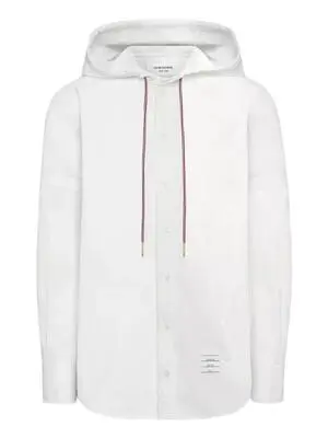 Thom Browne Hooded Armband Shirt - White