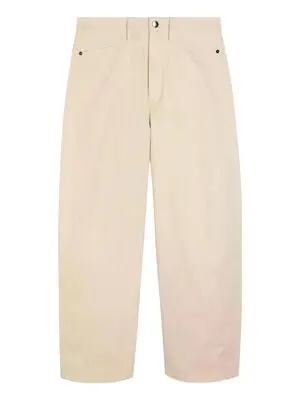 Maria Mcmanus Organic-cotton Cropped Trousers - Neutrals