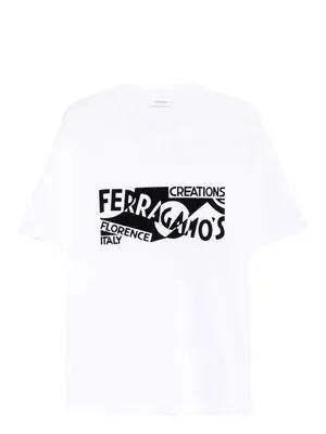 FERRAGAMO Logo-detail T-shirt - White