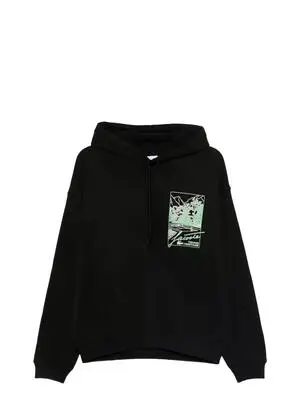 Lacoste Graphic Hooded Sweatshirt - Black