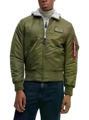 Alpha Industries Zip Bomber Jacket - Green