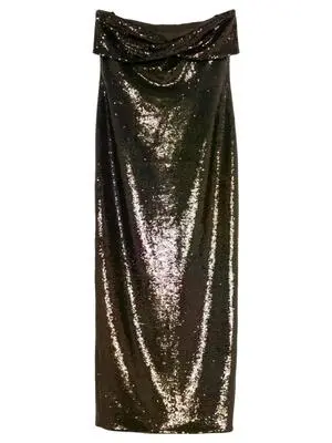 Roland Mouret Sequin Strapless Dress - Brown