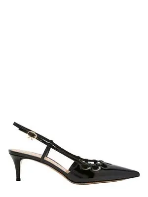 GIANVITO ROSSI Cut-out Slingback Pumps - Black
