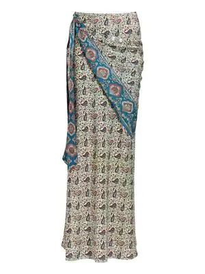 Rabanne Printed Maxi Skirt - Neutrals