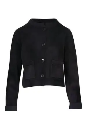 D.exterior Buttoned Jacket With Flap Pockets - Black