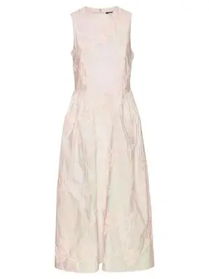 ROTATE BY BIRGER CHRISTENSEN Floral Appliqué Midi Dress - Pink