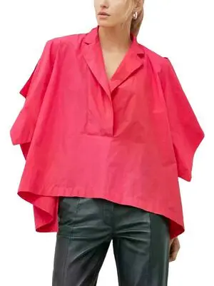 MMC STUDIO Collared Oversized Top - Pink