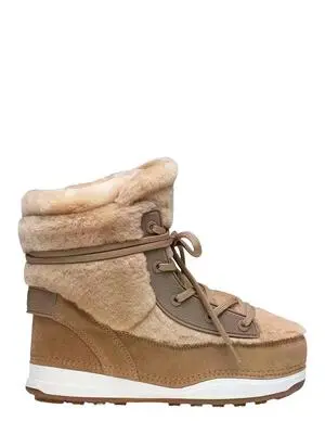 Bogner Fur Lace-up Snow Boots - Brown