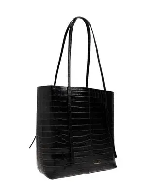 BY MALENE BIRGER Abilso Croc-embossed Tote Bag - Black