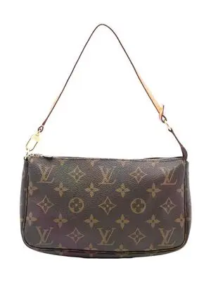 LOUIS VUITTON 2002 Monogram Pochette Accessoires Shoulder Bag - Brown