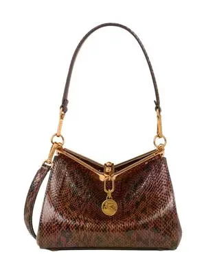 ETRO Small Vela Elaphe-Leather Shoulder Bag