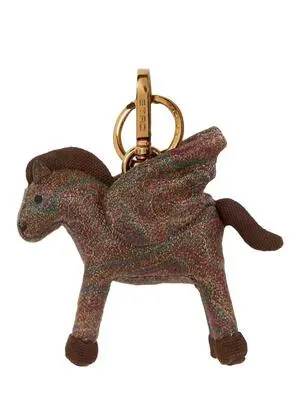 Etro Pegaso Bag Charm - Brown