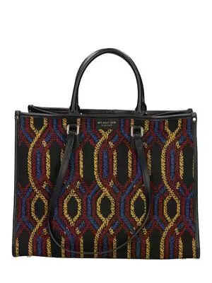 MY BEST BAG FIRENZE Patterned Tote Bag - Black