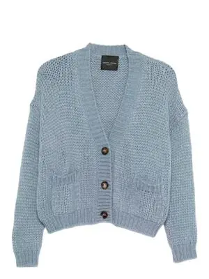 ROBERTO COLLINA Button Pocket Cardigan - Blue