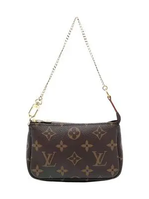 LOUIS VUITTON 2021 Monogram Mini Pochette Accessoires - Brown