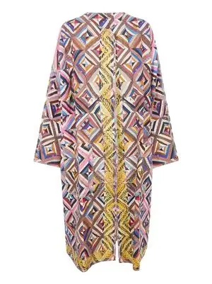 PIERRE-LOUIS MASCIA Ricordo Printed Kimono - Brown