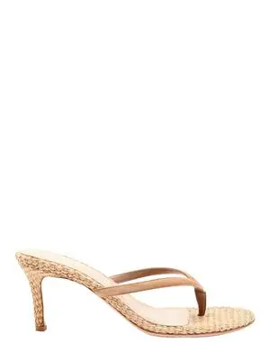 GIANVITO ROSSI Calypso Raffia Thong Sandals