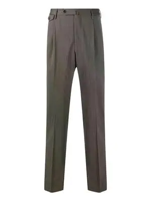 PT TORINO Tapered Tailored Trousers - Brown