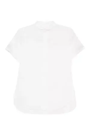 Y’s Rounded-collar Cotton Shirt - White