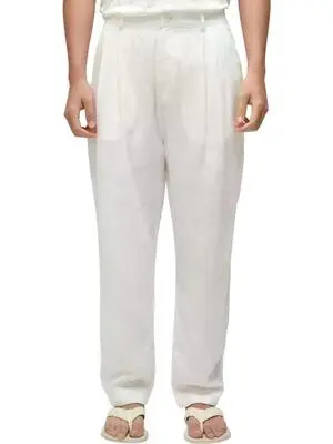 OSKLEN Tailored Pleated Trousers - White