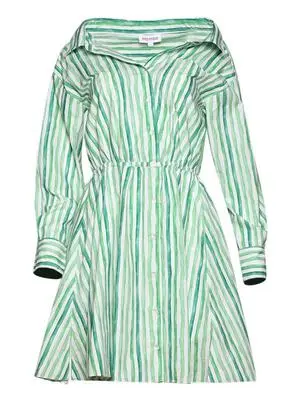Rosie Assoulin Off-the-shoulder Mini Dress - Green