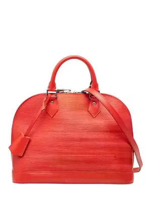 LOUIS VUITTON 2015 Epi Alma Pm Satchel - Red