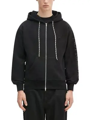 Aries Zip-up Hoodie - Black
